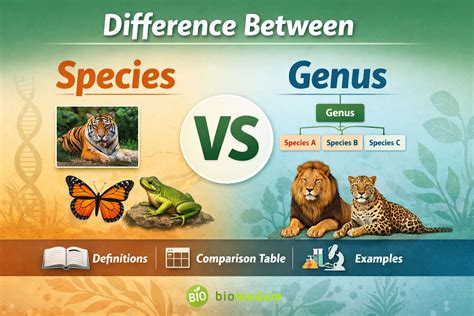 Species Vs Genus Key Differences Definitions And Examples