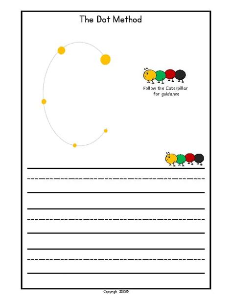 The Dot Method Uppercase Letters With 3 Practice Lines Tpt