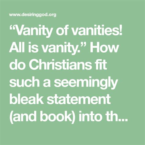 What Is A Vanity In The Bible At Shanita Parker Blog