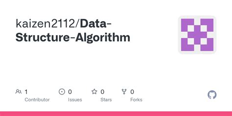 Github Kaizen2112data Structure Algorithm · Github