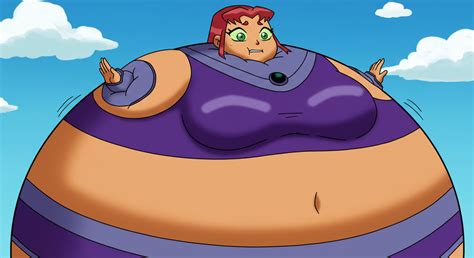 Inflated Starfire By Kingdab28 On Deviantart