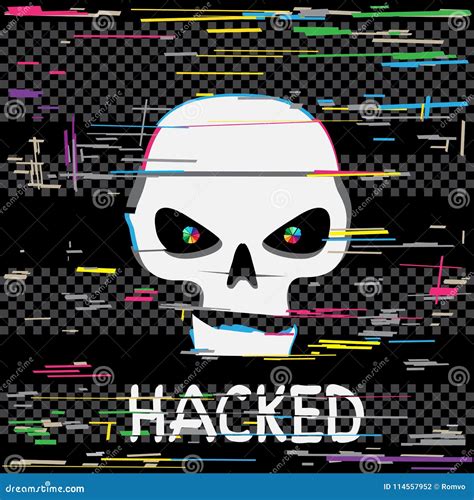 Glitch Hacker Alphabet Vector Illustration 114634618