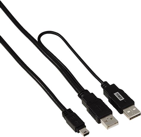 Hama Mini Usb Y Cable 2x Usb A Plug Mini Usb Plug B5 Up To 10m