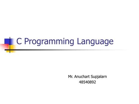 Ppt C Programming Language Powerpoint Presentation Free Download Id3970610