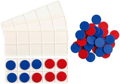 Plastic Tens Frames Set 20 Frames And 200 Counters