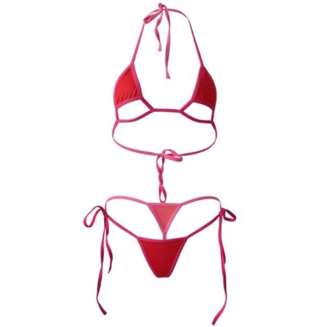 Uaang Sexy Solid Color Edge Sling Hollow Lotion Thong Japanese Girl