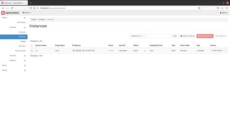 Navigate Through The Openstack Dashboard Menu Ubuntu