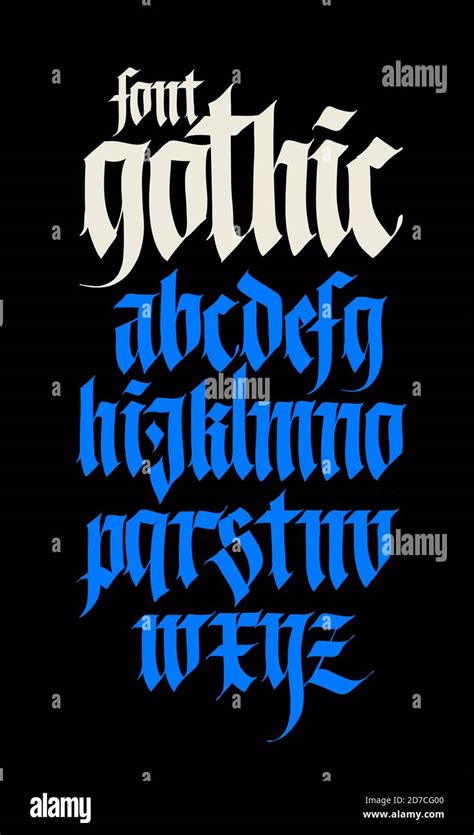 Calligraphy Fonts Alphabet Gothic