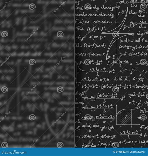 Abstract Math Background Behind Matt Glass Banner Stock Vector