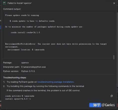 Environmentnotwritableerror The Current User Does Not Have Write Permissions To The