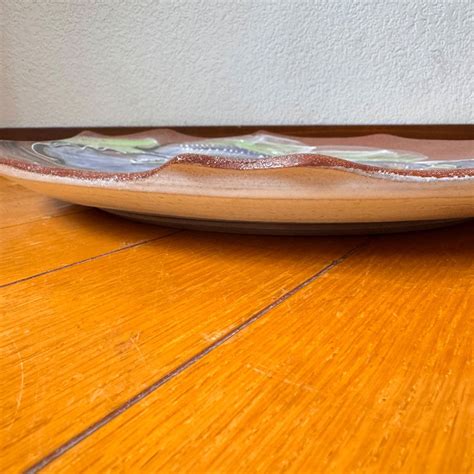 Lot 8 Barbara Frith Flowers Large Mcm Hand Thrown Plate Last Call Estate Auctions