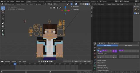 Simple Minecraft Rig For Blender 3d Minecraft Villager Rig For Blender