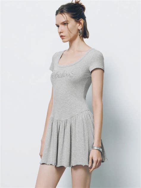 U Neck Skinny A Line Dress