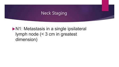 A Description Of Neck Staging In Lymph Nodes Metastasis Pptx
