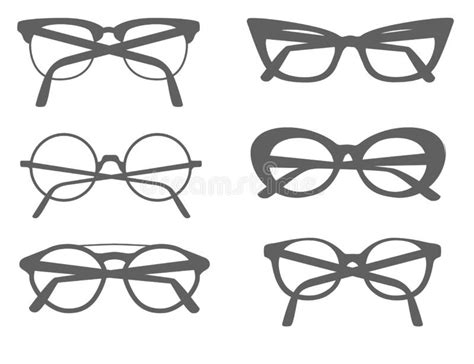 Set Of Different Modern Eye Glasses Flat Vector Illustration Isolated
