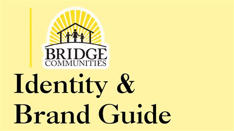 Identity And Brand Guide Bridge Communities