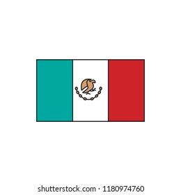 Mexican Flag Drawing Cartoon