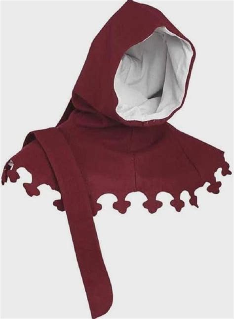 Medieval Knight Liripipe Hood With Bottom Design Cap Style Headwear For