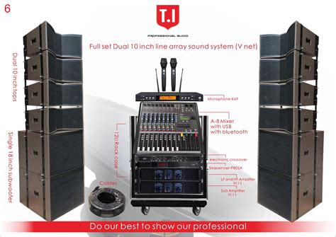 full set dual 10 inch line array sound system professional audio music