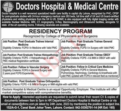 Doctors Hospital And Medical Centre Jobs 2023 2026 Job Advertisement
