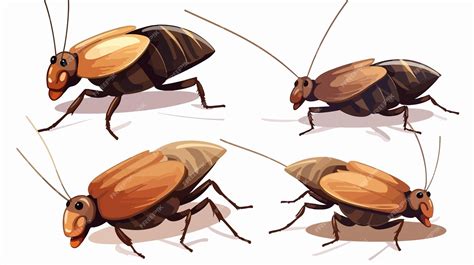 Happy Cockroach Cartoon Vector Illustration Premium Ai Generated Vector