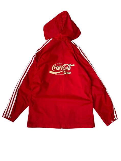 Vintage Adidas X Coca Cola Logo Nylon Light Jacket 90s Etsy
