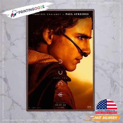 Timmy Chalamet Dune Movie 2 Poster Unleash Your Creativity