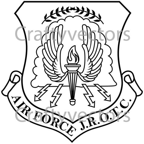 Air Force Jrotc Badge Vector File Crafty Vectors