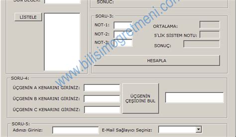 Nesne Tabanlı Programlama 1dönem 1yazılı Soru Ve Cevapları 5 Bilişim Teknolojileri Alanı