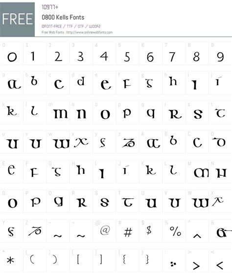 0800 Kells 6 Fonts Free Download Onlinewebfonts Com
