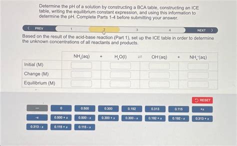 determine the ph of a solution by constructing a bca