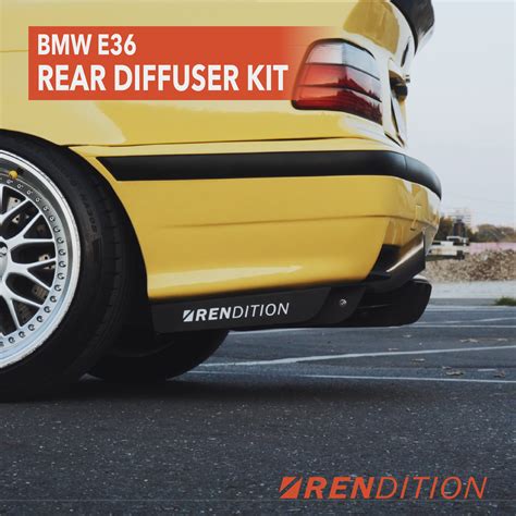Bmw E36 Rear Diffuser Kit V3 Oem Option By Rendition Rendition