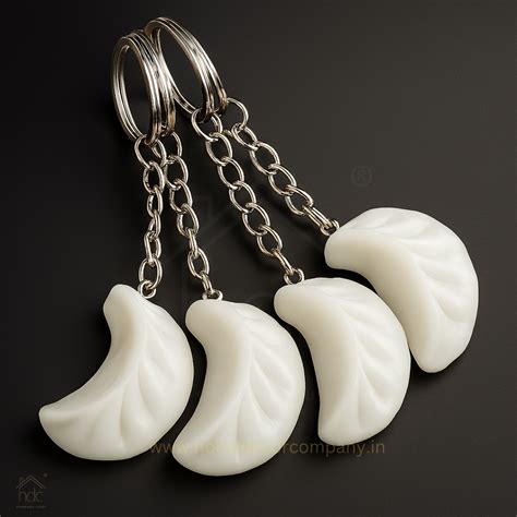 Hdc Mini Momo Dumpling Keyring Cute Food Themed Accessory