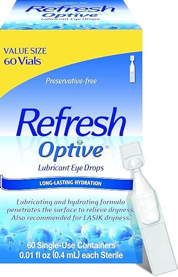 Buy Refresh Optive Lubricant Eye Drops Single Use Vials 60 Count Online At Low Prices In India