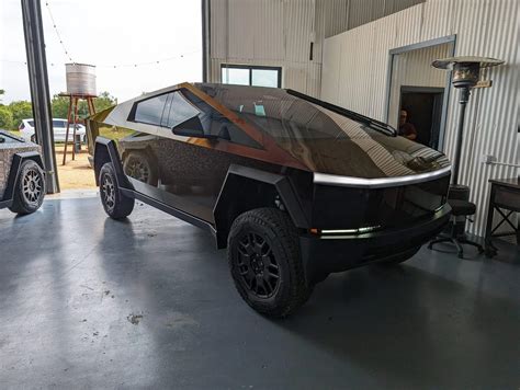 Flexishield Assassin Red Color Shift Ppf Wrapped Cybertruck Tesla Cybertruck Forum