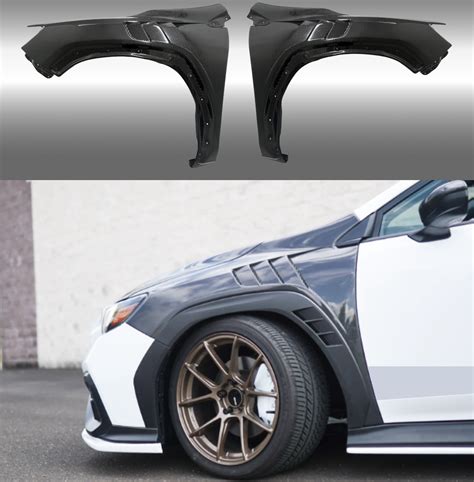 Real Carbon Fiber Jdm Style Front Side Vented Fender For 2022 2024