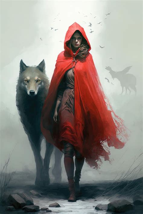 Premium Photo Transwolf Little Red Riding Hood In Zentai A Bold Rendition