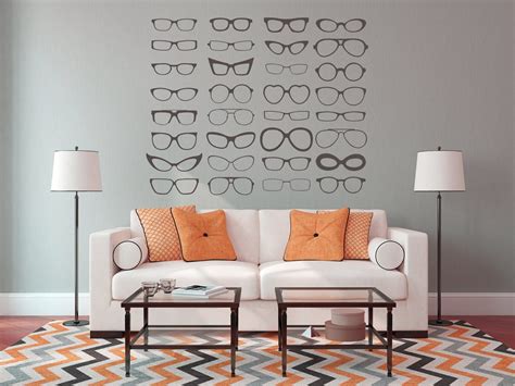 Eyeglasses Wall Decal Optometry Art Optometrist Office Decor Eye