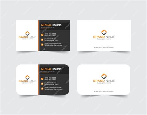 Premium Vector Modern Minimalist Business Card Design Template