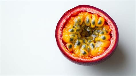Fresh Passion Fruit On White Background Premium Ai Generated Image