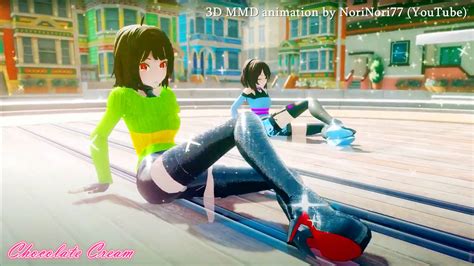 3d Frisk And Chara Sweet Chocolate Cream Dance Mmd By Norinori77 On Deviantart
