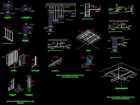 Drywall Construction Details In Dwg 417 02 Kb Cad Library