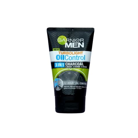 Garnier Men Turbo Light Oil Control 3 In 1 Charcoal 100ml Kiasu Mart