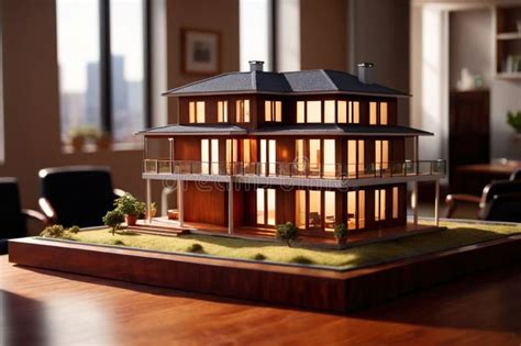 Architectural Planning And Design Model Of House On Table In Modern