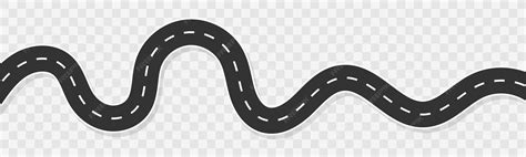 Premium Vector Winding Road Horizontal Asphalt Road Template