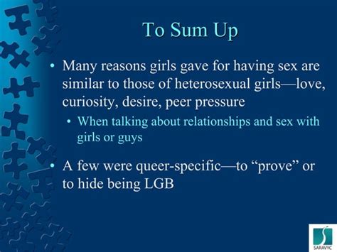 Reasons Why Sexual Minority Girls In The United States Have Sex With