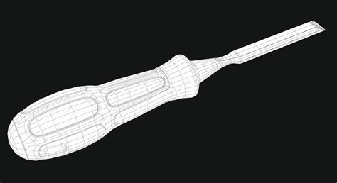 3d Wood Chisel Turbosquid 1348102