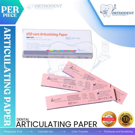 Dual Color Dental Articulating Paper Precision Red And Blue Strips For