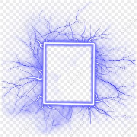 Abstract Geometric Border Lightning Light Effectpurplelightning Png