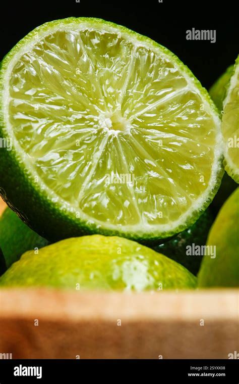 Close Up Of Persian Lime Also Known Tahiti Lime Is A Citrus Fruit